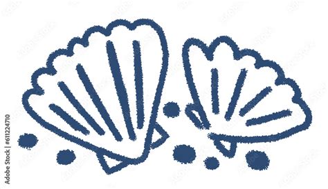 Line Drawing Icon Icons Symbols Pretty Shellfish Aquatic Animal Stock