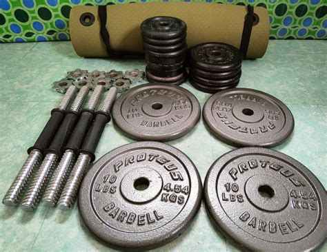 Dumbbell Plates And Dumbell Bars On Carousell