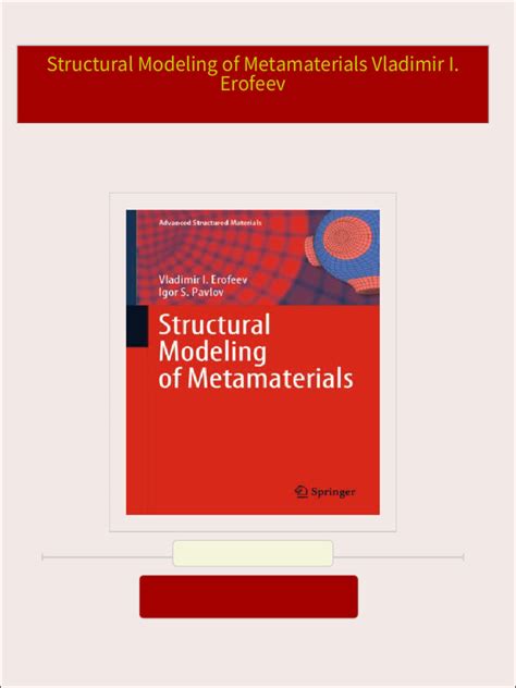 Pdf Structural Modeling Of Metamaterials Vladimir I Erofeev Download
