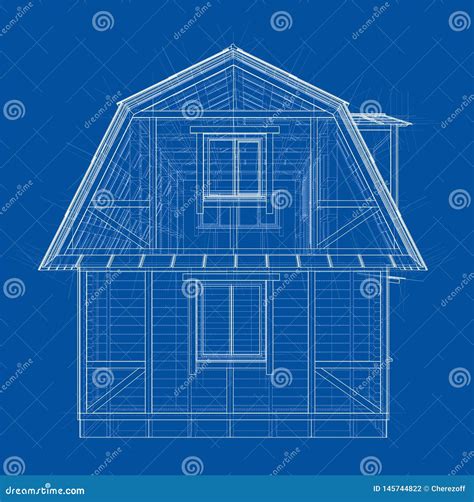 House Sketch Vector Rendering Of 3d Stock Vector Illustration Of Home Facade 145744822