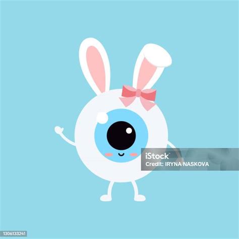 バニーの耳のアイコンとイースターかわいい目のボール 眼球のベクターアート素材や画像を多数ご用意 眼球 うさ耳カチューシャ お祝い