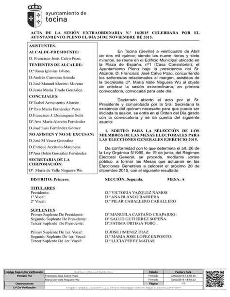 ACTA DE LA SESIÓN EXTRAORDINARIA N º