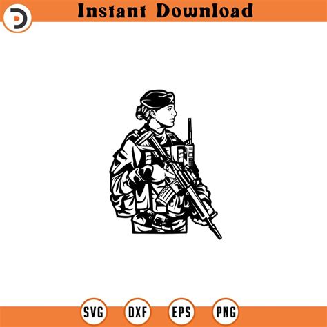 Female Soldier Svg Inspire Uplift