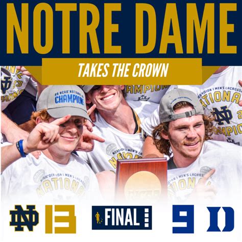 Notre Dame Takes The Crown D1 Mens Lacrosse Championship Recap