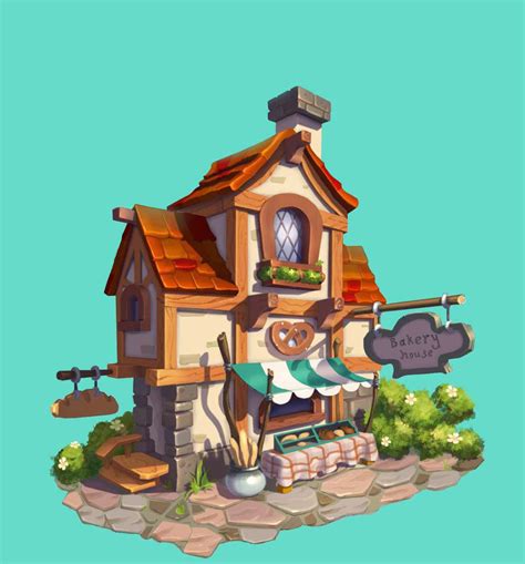Bakery House Fantasy Illustration