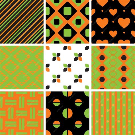 Premium Vector Set Of Geometric Seamless Patterns