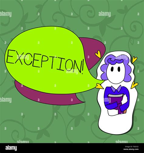 Conceptual Hand Writing Showing Exception Concept Meaning Person Or Thing That Is Excluded From