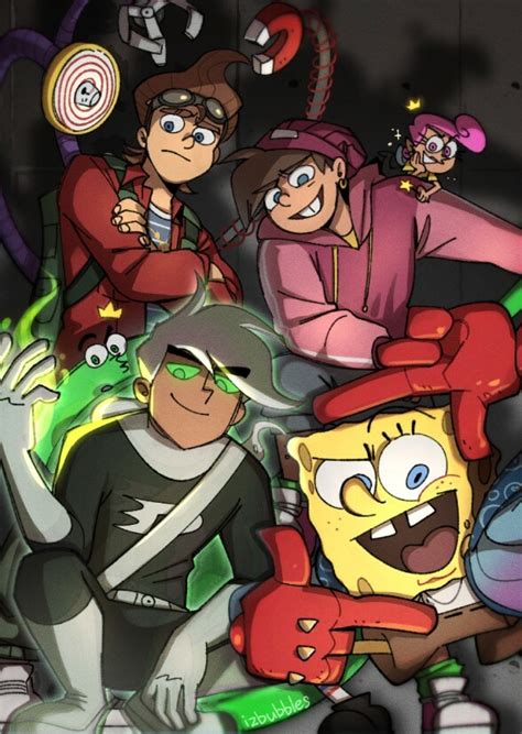 Timmy Turner Og Danny Phantom Spongebob Timmy Turner Danny Phantom And