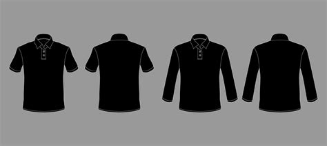 Black Outline Polo Mock Up Template 20308664 Vector Art At Vecteezy