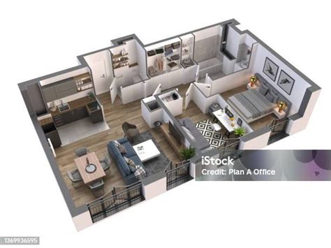 Apartemen Denah Lantai 02 Foto Stok Unduh Gambar Sekarang Apartemen