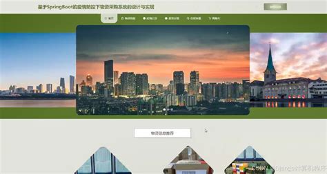 【开题报告】基于springbootvue疫情防控下物资采购系统的设计与实现（程序源码论文 计算机毕业设计 Csdn博客