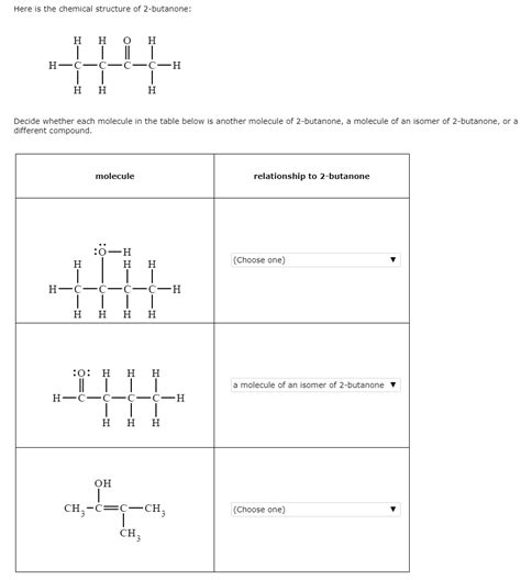 2 Butanone Structural Formula