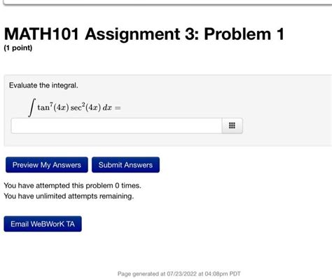 solved math101 assignment 3 problem 1 1 point evaluate
