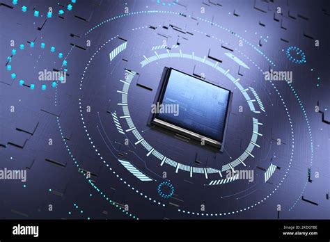 Artificial Intelligence Processor Neurochip Close Up View Of A Modern
