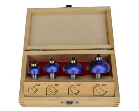 Cove Edge And Cove Cutting Router Bit Sets 4 Piece
