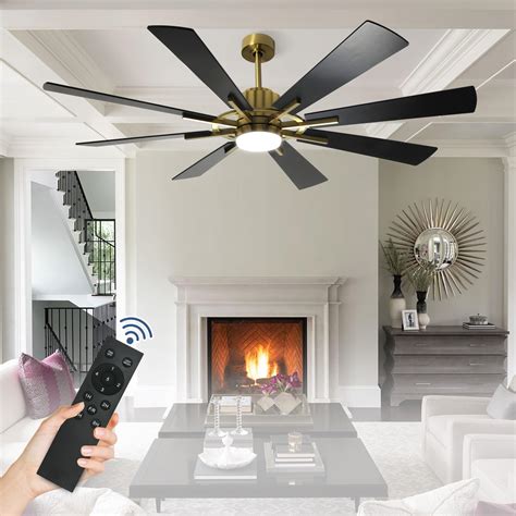 DIGLED Inch Modern Ceiling Fan With Lights And Remote Control Farmhouse Ceiling Fan With