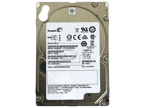 Seagate Savvio ST300MM0006 10K.6 300GB 10K 6Gbps SFF Serial SCSI / SAS ...