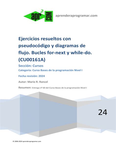 Ejercicios Resueltos Con Pseudocódigo Y Diagramas De Flujo Bucles