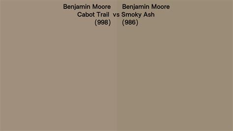 Benjamin Moore Cabot Trail Vs Smoky Ash Side By Side Comparison