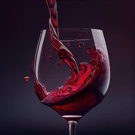 Wein In Glas Weinglas Gießen Bewegung Rotes Getränk Spritzt Abstrakte