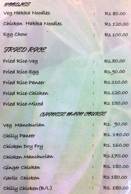 Menu At Bay Leaf Guwahati