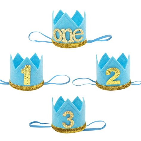 1 pçs um 1 2 3 anos de idade coroa aniversário bandana menino 1st 2nd
