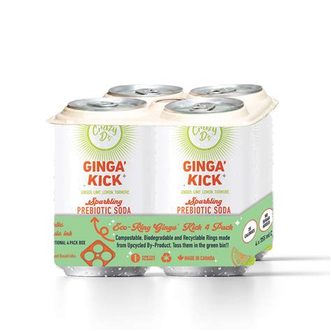 Crazy Ds Ginga Kick Prebiotic Soda 4 Ct Delivery Or Pickup Near Me