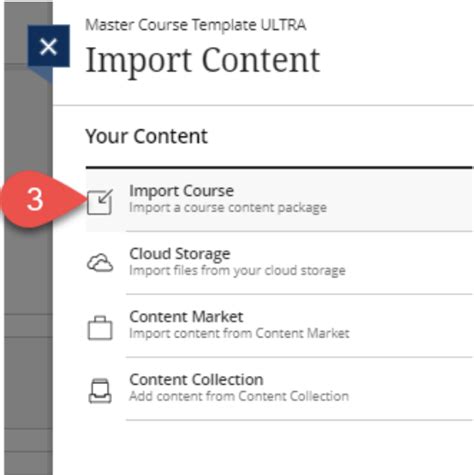 Importing The Master Course Template Into Ultra How Do I