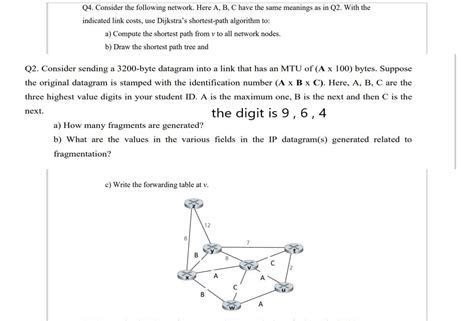 Solved Q4 Consider The Following Network Here A B C Have Chegg Com