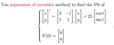 Solved Use Separation Of Variables Method To Find The Chegg Com