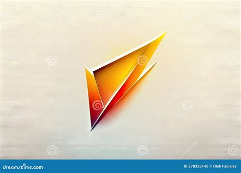 Abstract Sharp Triangular Shape Orange On A Light Background Stock Illustration Illustration