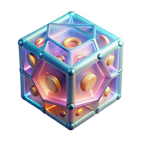 Abstract 3d Render Geometric Cube With Internal Structure 56221553 Png