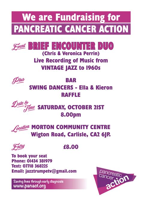Charity Jazz Night To Help The Fight Against Pancreatic Cancer