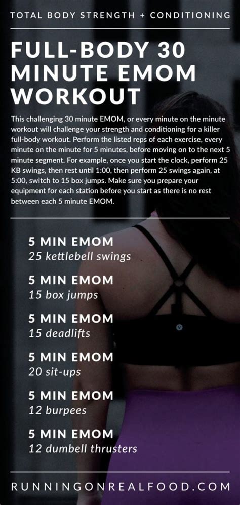 30 Minute Full Body Emom Workout Running On Real Food