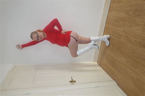 Wearing Red Dress Stockings And Suspenders And Boots 27 Pics Xhamster