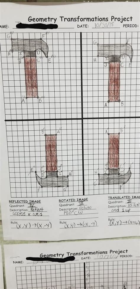 Geometry Project Use Transformations To Create A Snowman Worksheets