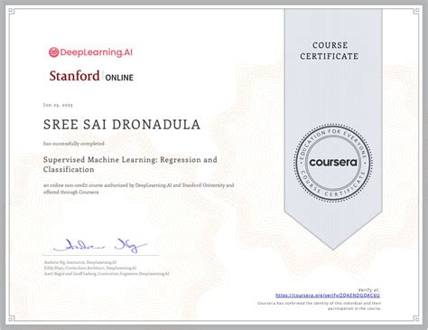 Machinelearning Stanforduniversity Deeplearningai Certification Datascience