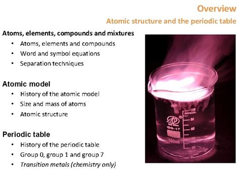 Overview Atomic Structure And The Periodic Table Atoms