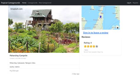 Github Ericcatayas Tropicalcampgrounds An Express Js Web Application Inspired By Colt S Hr