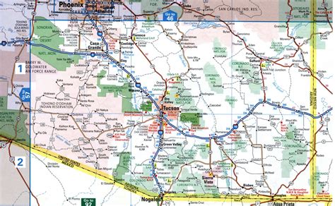 Map I 8 Interstate Highway California Arizona Interchange Exit Number