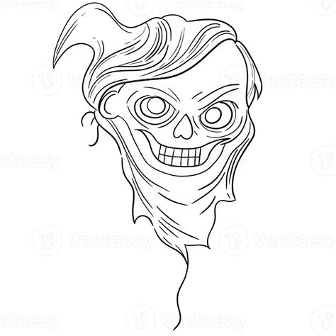 Halloween Skull Ghost 27948146 Png