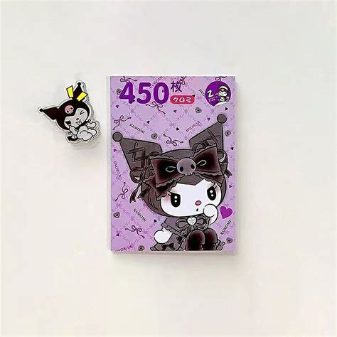 450pcs Sanrio Kuromi Hello Kitty Sticker Book My Melody Goo Card