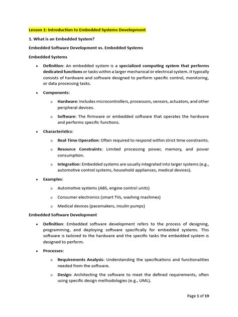 lesson 1 introduction to embedded systems development pdf embedded