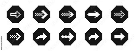 Set Of Pixel Arrows Arrow Pixel Art Bit Pixel Arrows Pixel Arrows Bit Pixel Arrows