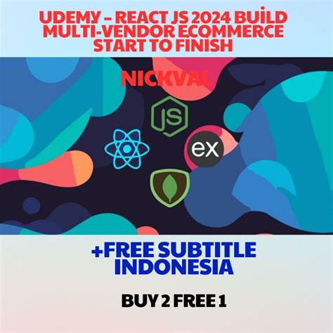 Jual React Js 2024 Build Multi Vendor Ecommerce Start To Finish