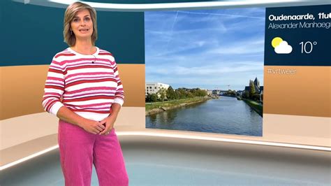 Weervrouw Sabine Hagedoren Met Het Vlaamse Weerbericht Van Woensdag 18
