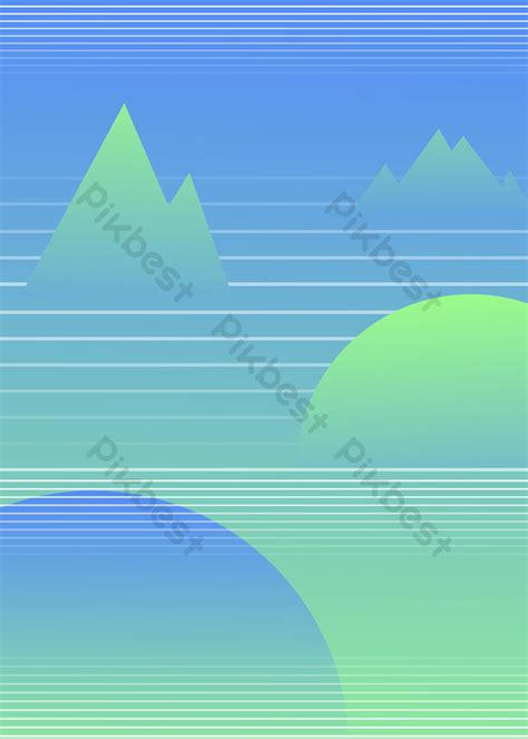 Simple Geometric Lines Line Background Of Landscape PSD Free Download Pikbest