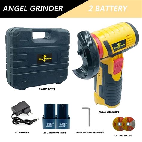 12v Brushless Angle Grinder 2pcs Bateria De L Tio 500w 19500rpm Sem Fio