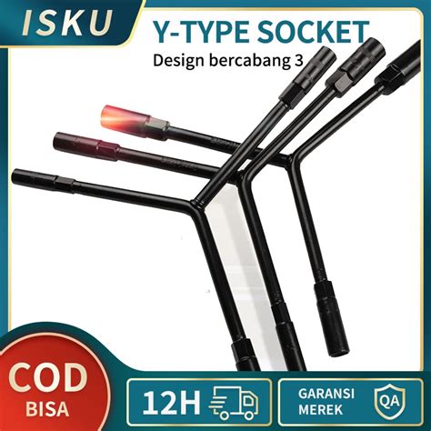 Jual Isku Kunci Y 8 10 12 Panjang Kunci Sock Y 12 14 17 Kunci Y Shopee Indonesia