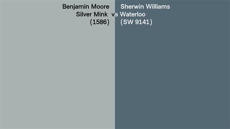 Benjamin Moore Silver Mink 1586 Vs Sherwin Williams Waterloo Sw 9141